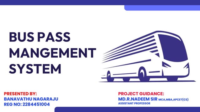 Bus Pass Mangement System Using Php Pptx