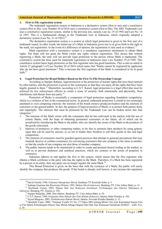 Legal Protection of Trademark Owner Based on The First to File ...