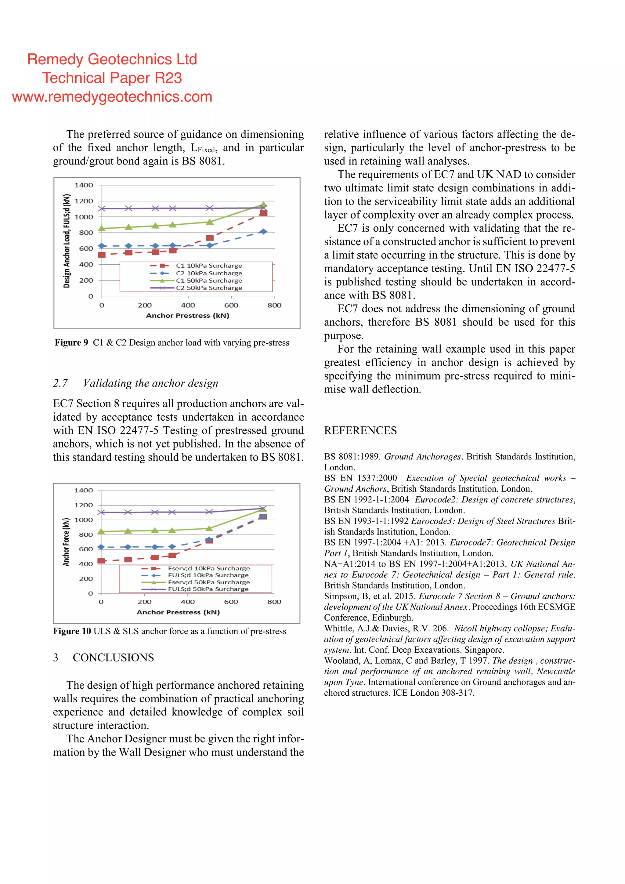 "The Design of High Performance Anchored Retaining Walls within the ...