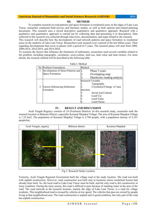 Study of Road Patterns and Space Formation in Settlement Areas on the ...