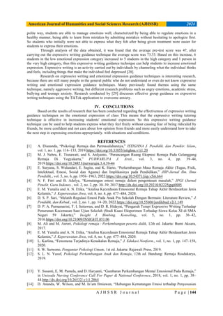 The Effectiveness of Expressive Writing Guidance Technique in ...
