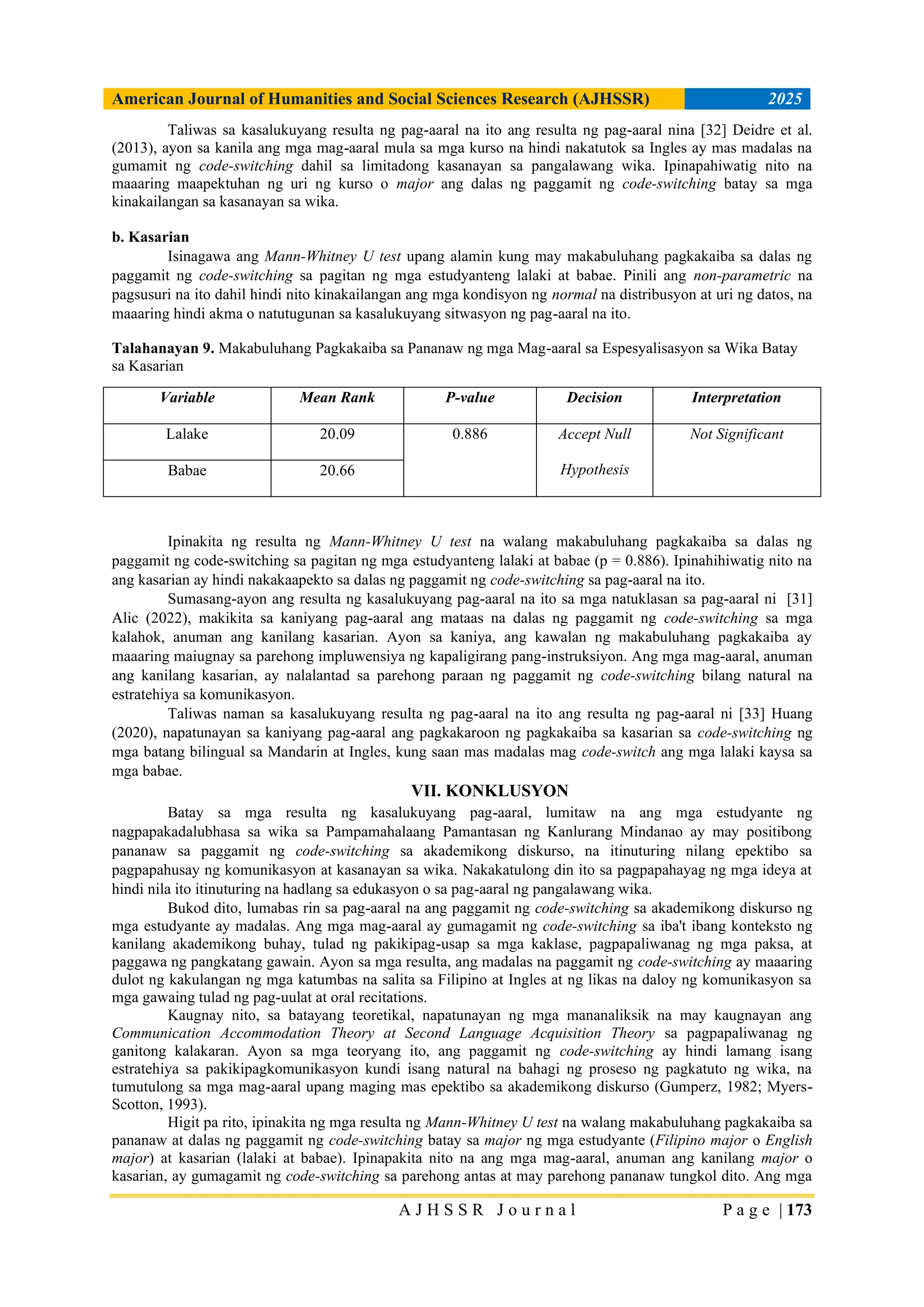 Pananaw ng mga Mag-aaral na Nagpapakadalubhasa sa Wika sa Pampamahalaang Pamantasan ng Kanlurang ...