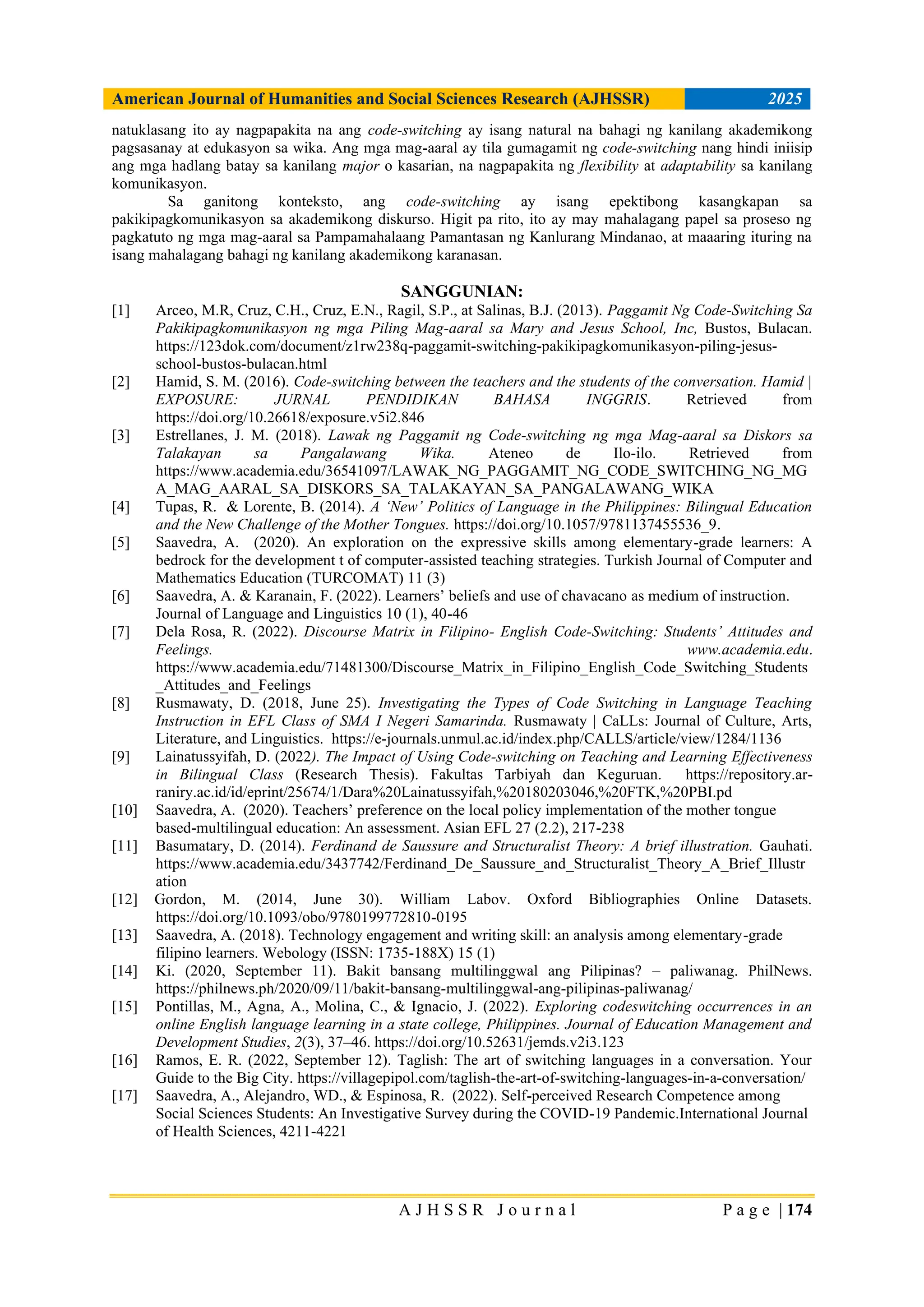 Pananaw ng mga Mag-aaral na Nagpapakadalubhasa sa Wika sa ...