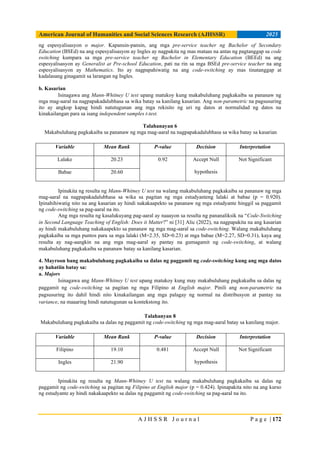 Pananaw ng mga Mag-aaral na Nagpapakadalubhasa sa Wika sa ...