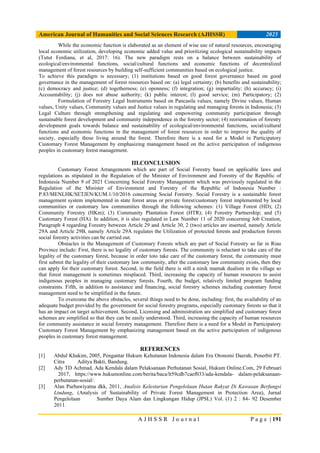 Model of Indigenous Forest Management in the Context of Protection and ...