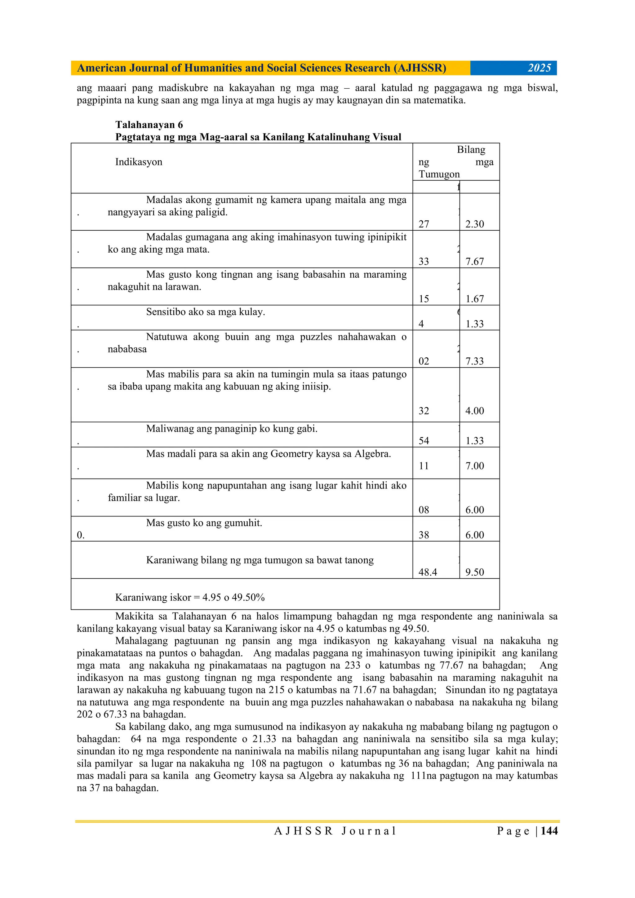 KAUGNAYAN NG MULTIPLE INTELLIGENCES SA PAGTUTURO NG ASIGNATURANG ...