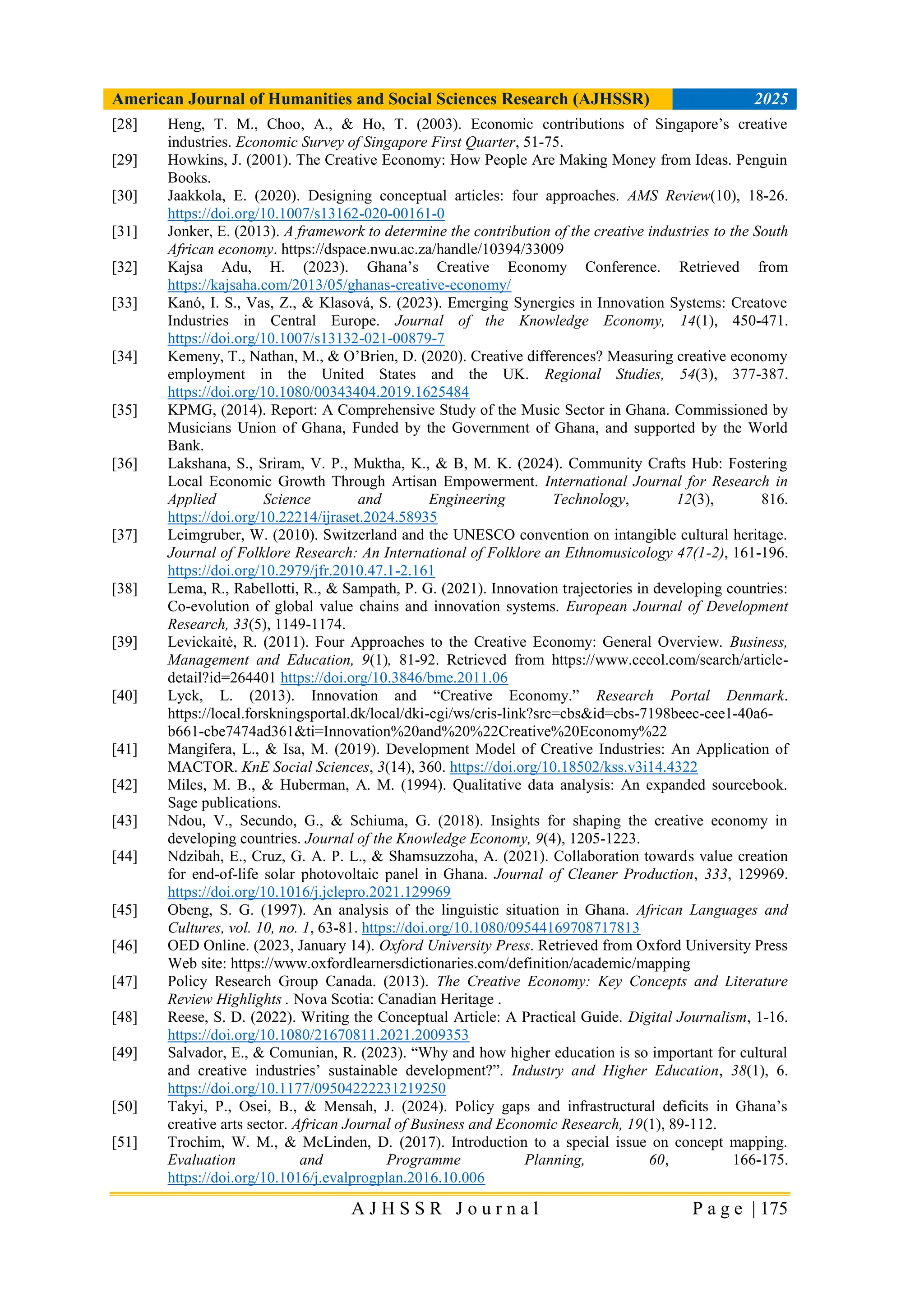 Charting the creative terrain: An exploratory conceptual mapping matrix ...