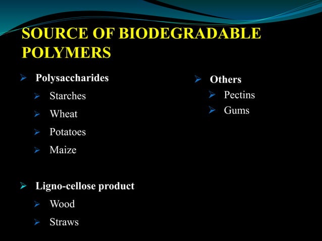 Bio degradable films for food packaging | PPTX
