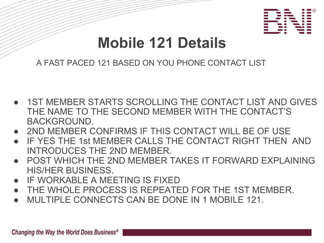 BNI 121 edu slot | PDF
