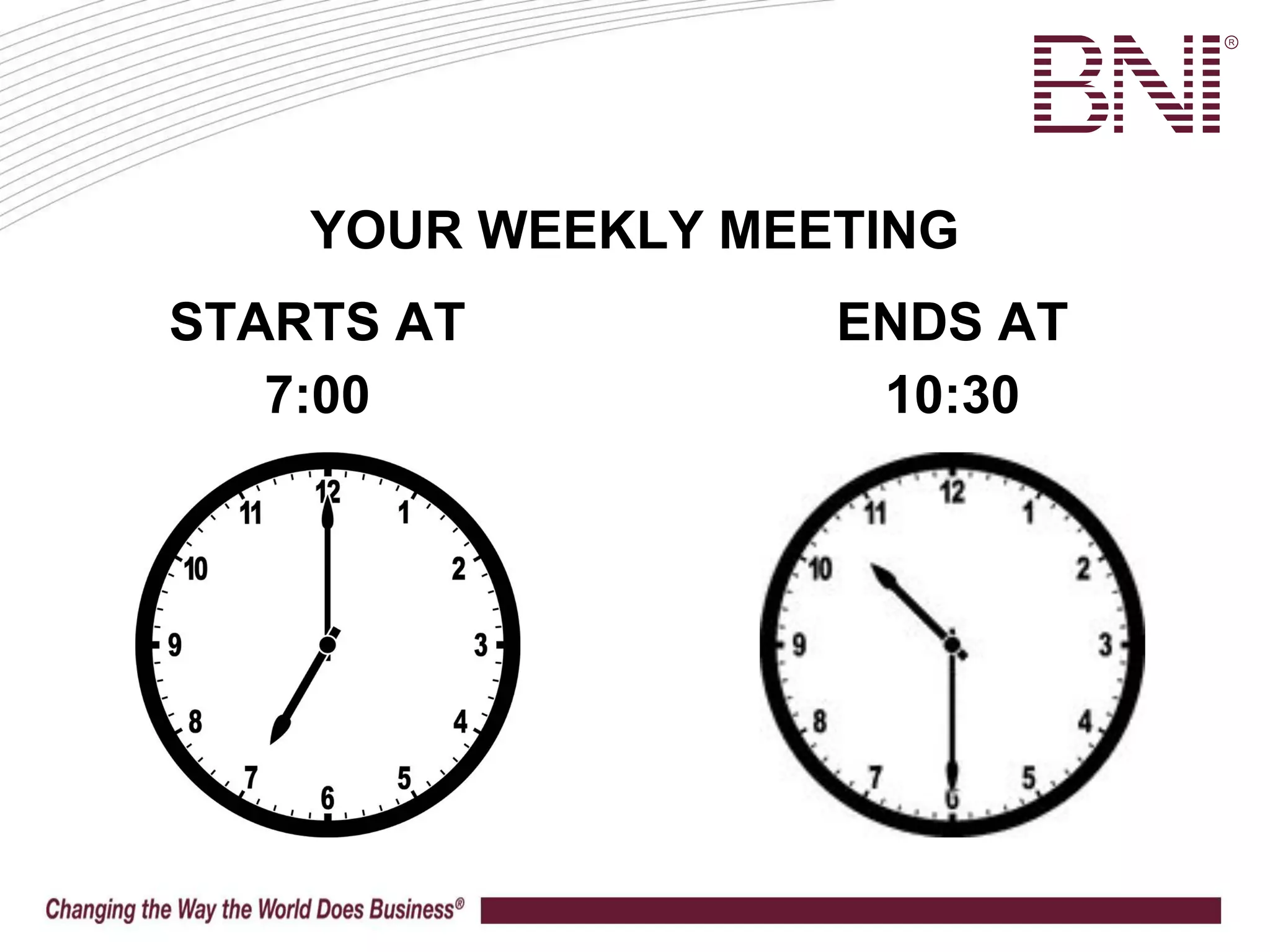 BNI networking time | PDF