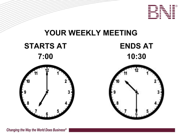 BNI networking time | PDF