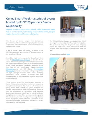 R2CITIES Newsletter 02/2014 | PDF