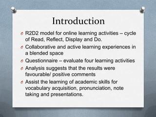 R2 d2 model | PPTX | Educational Assessment | Education