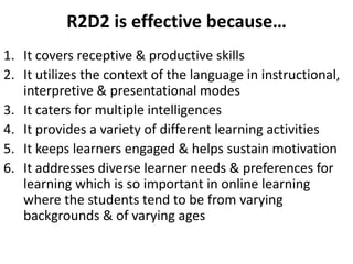 R2D2 model of empowering online learning | PDF