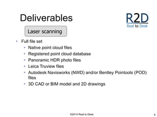 R2 d introduction 3d laser scanning infrastructure 2014 | PPT