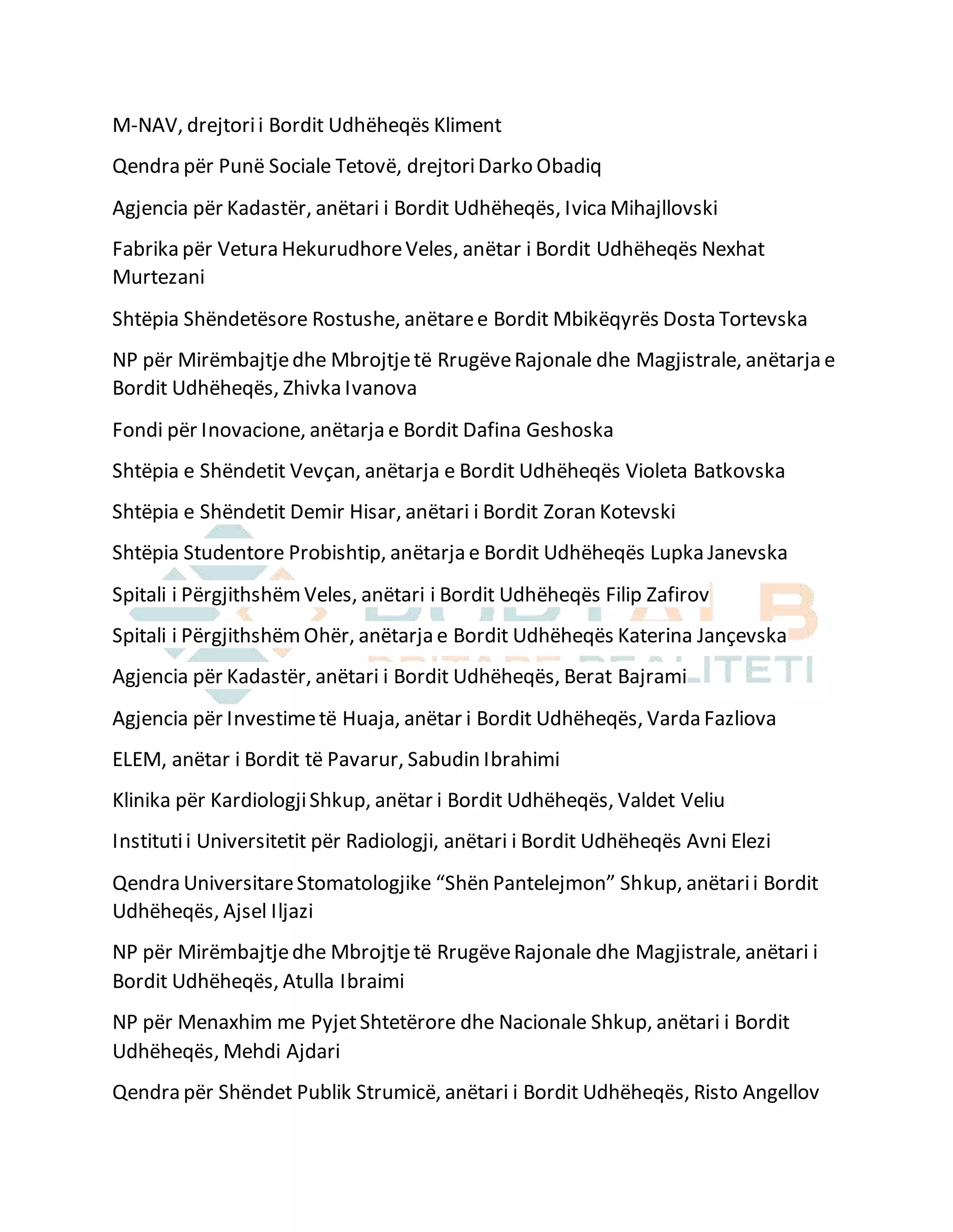 Lista e funksionarëve të shkarkuar | DOCX