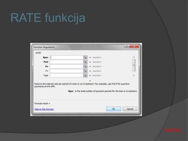 R2 MS Excel - Finansijske funkcije u Exel-u | PPTX
