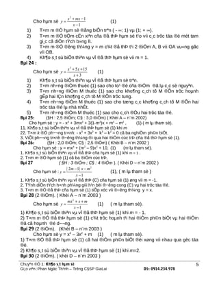 Chuyen de khao sat ham so | PDF