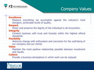 r2 Tech Visual Profile - slide share briefing | PPT