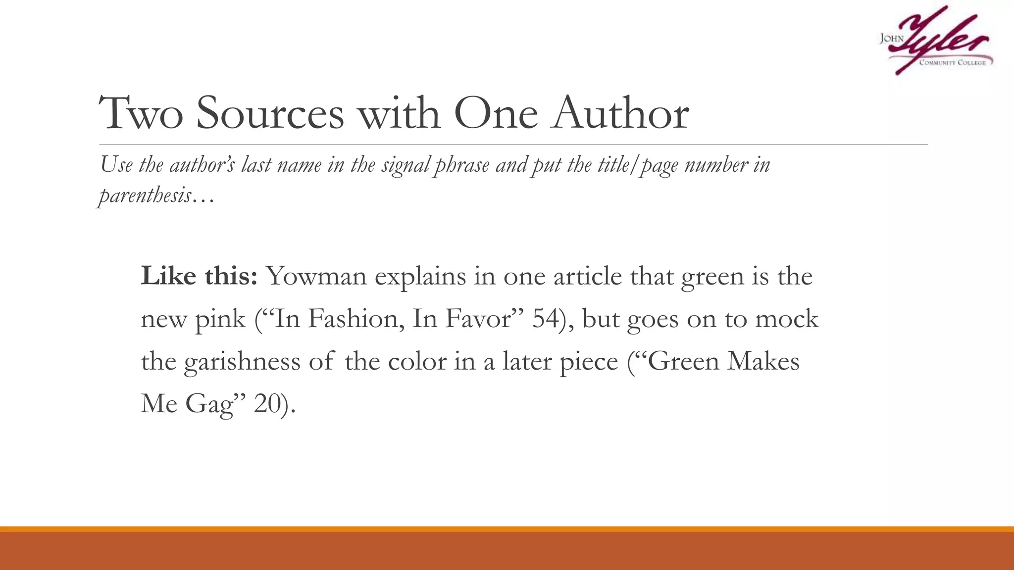 MLA in text citations | PPTX