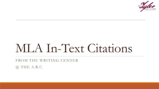 MLA in text citations | PPTX