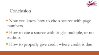 MLA in text citations | PPTX