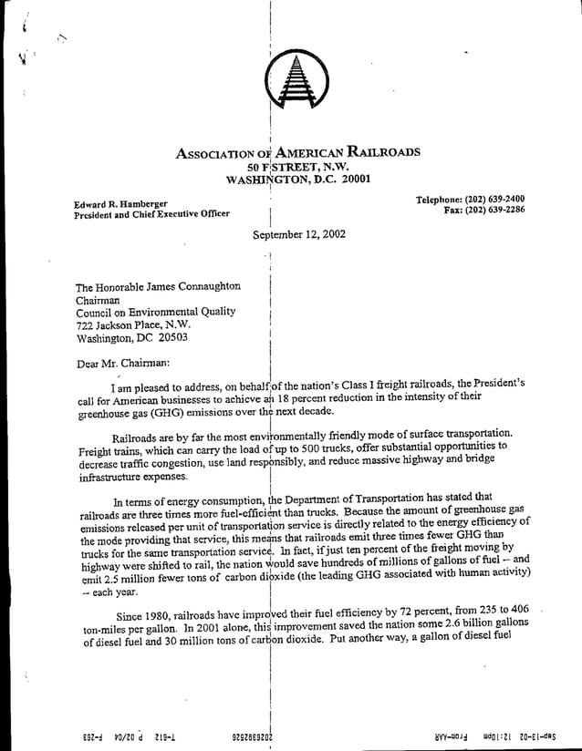 Letter from Association of American Railroads 9.12.02