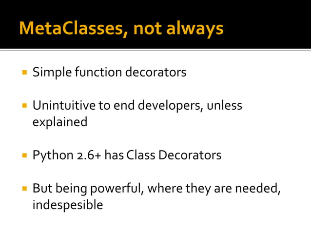 Python Meta Classes and how django uses them | PPT