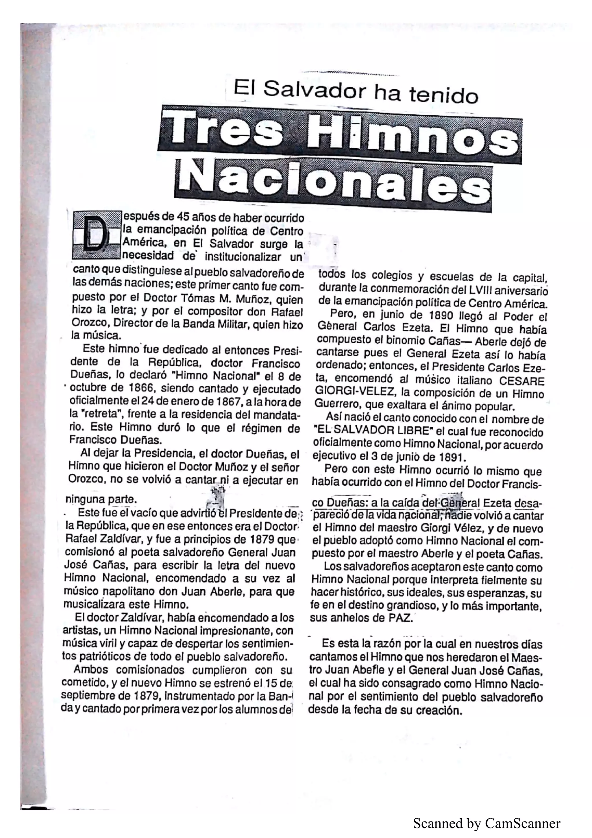 R318 Recopilación de artículos sobre la independencia de El Salvador ...