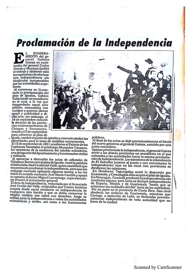 R318 Recopilación de artículos sobre la independencia de El Salvador ...