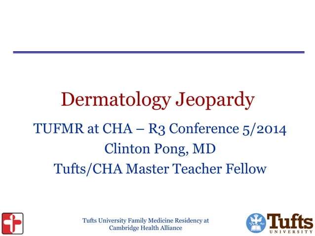 R3 dermatology jeopardy orientation | PPTX | Skin and Dermatology ...