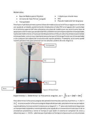 dESCRIPCION DEL PENDULO | DOCX