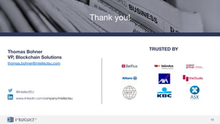 DevDay: Open Banking and Blockchain, IntellectEU | PPT