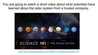 Lesson 6 discovering our solar system (solar system video) | PPT