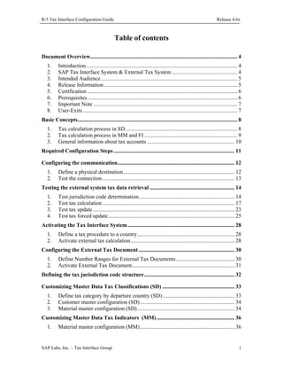 R3 tax interface configuration guide | PDF