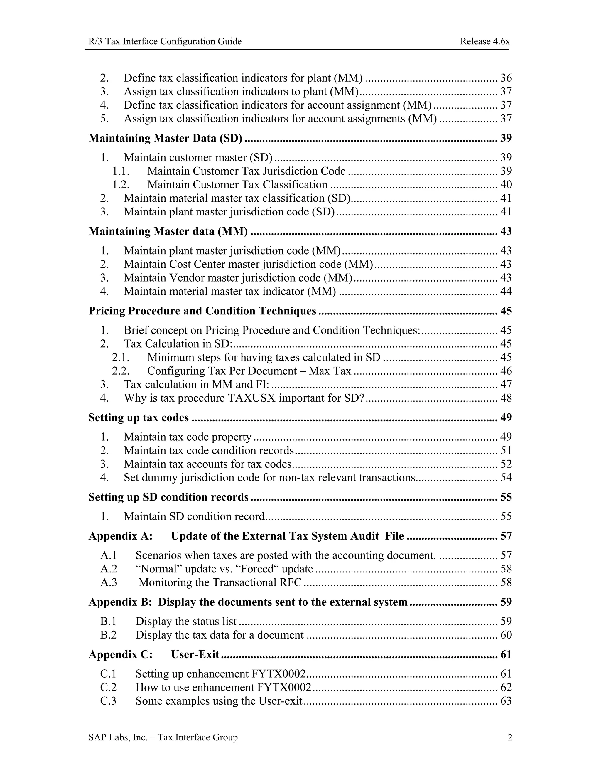 R3 tax interface configuration guide | PDF