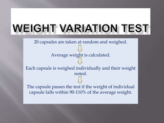 In process and final quality control of soft gelatin capsule | PPTX