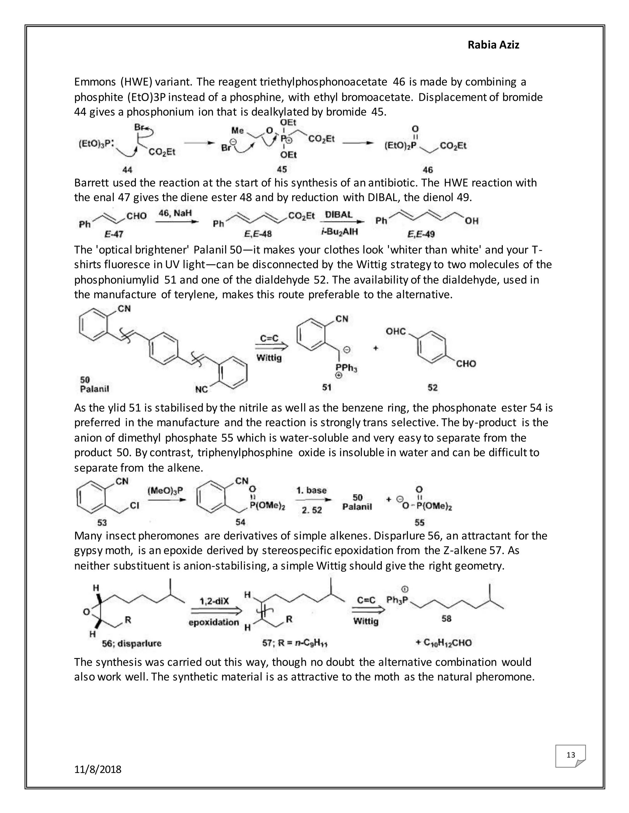 Organic Synthesis: | DOCX
