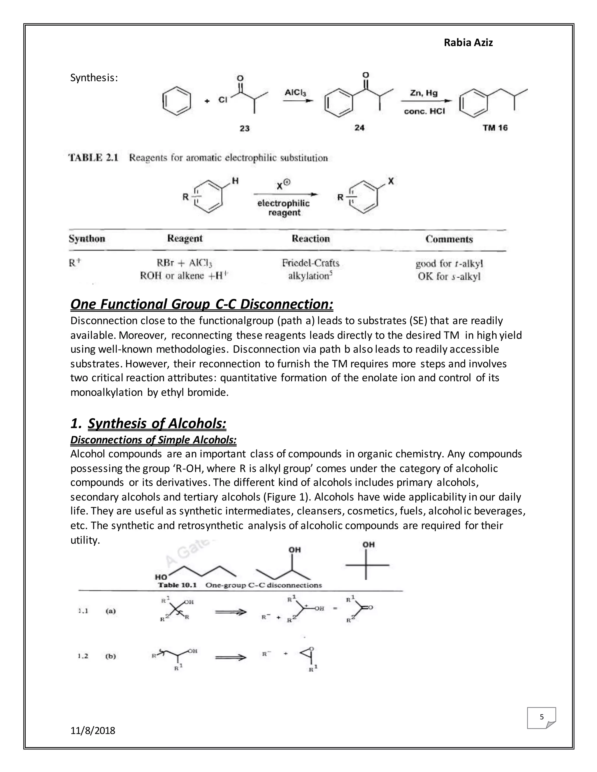 Organic Synthesis: | DOCX