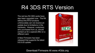 R4 3DS 9.8.0 update | PPT