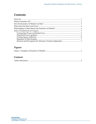 Generative Artificial Intelligence and Data Privacy: A Primer | PDF