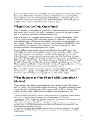 Generative Artificial Intelligence and Data Privacy: A Primer | PDF