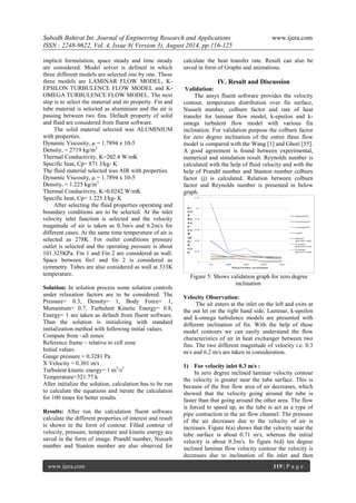 CFD Analysis of Plate Fin Tube Heat Exchanger for Various Fin Inclinations | PDF