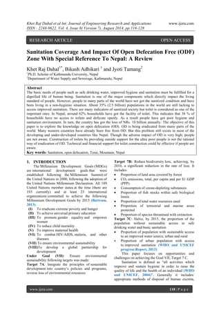 Sanitation Coverage And Impact Of Open Defecation Free (ODF) Zone With ...