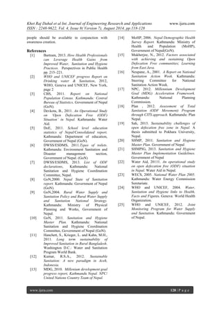 Sanitation Coverage And Impact Of Open Defecation Free (ODF) Zone With Special Reference To ...