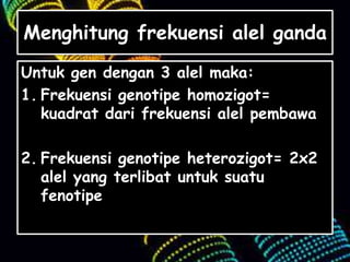 genetika populasi power point | PPTX