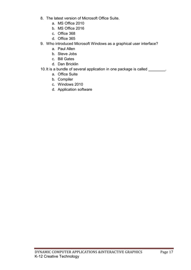 CREATIVE TECHNOLOGY 7 QI-L1 | PDF | Computer Software and Applications ...