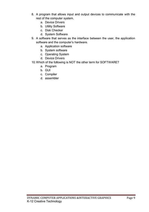 CREATIVE TECHNOLOGY 7 QI-L1 | PDF | Computer Software and Applications ...