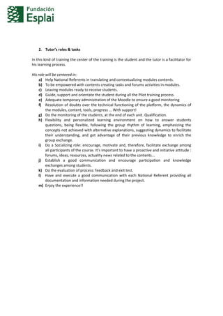 The role of the tutor | PDF