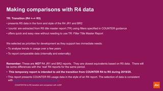 COUNTER R4 to R5 - transition and comparison with JUSP - updated | PPT